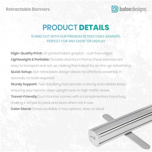 COMBO BANNER SET, 3 Retractable Banners, Custom Banners, Baby Shower ...