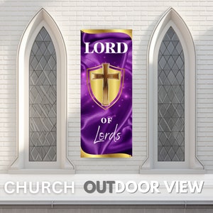 Set of 4 Church Banners, Sanctuary Banners, Mission Worship, Church ...