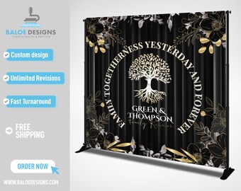 Family Reunion Backdrop, Backdrop Banner Family Reunion, Step & Repeat ...