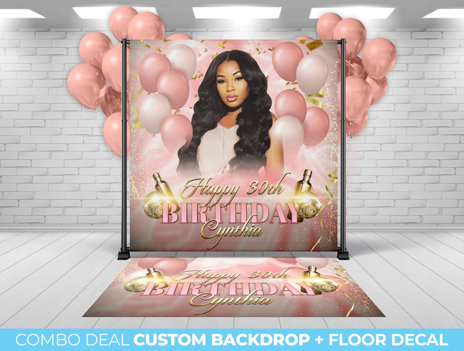 BACKDROP FLOOR DECAL Custom Backdrop and Matching Floor - Etsy