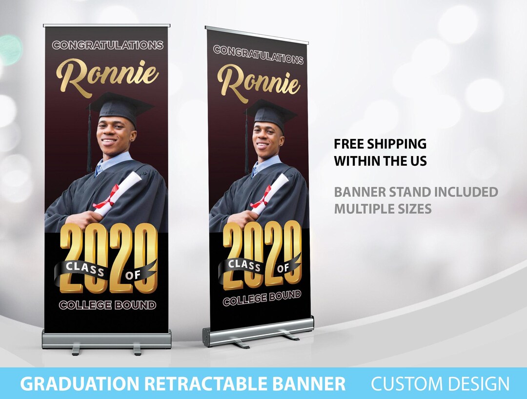 Graduation Retractable Banner, Class of 2020 Banner, Graduation Banner ...