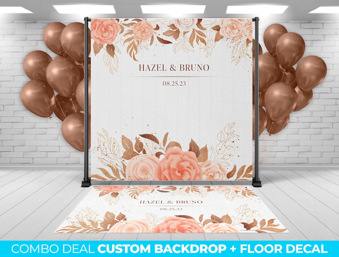 BACKDROP FLOOR DECAL Wedding Backdrop and Floor Decal - Etsy