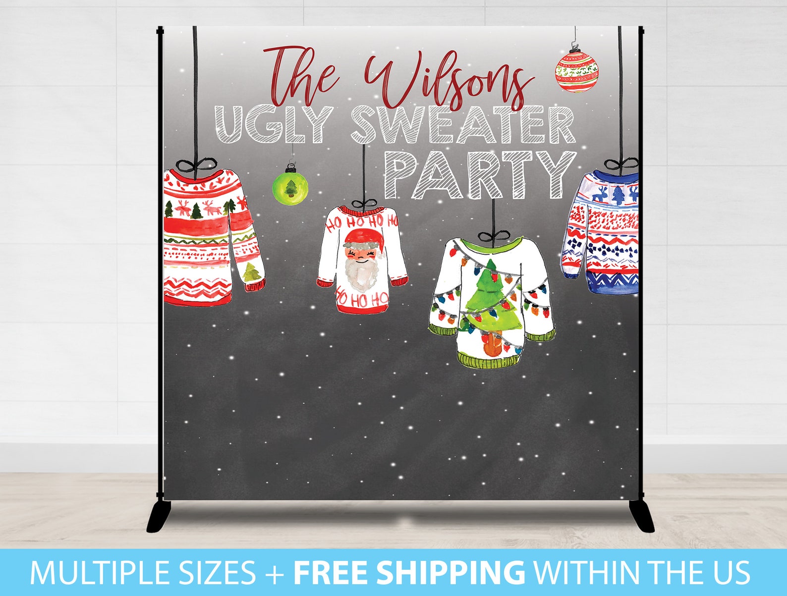 Ugly Sweater Backdrop Banner Ugly Sweater Winter Christmas - Etsy