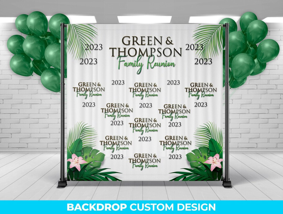 Family Reunion Backdrop, Backdrop Banner Family Reunion, Step & Repeat ...