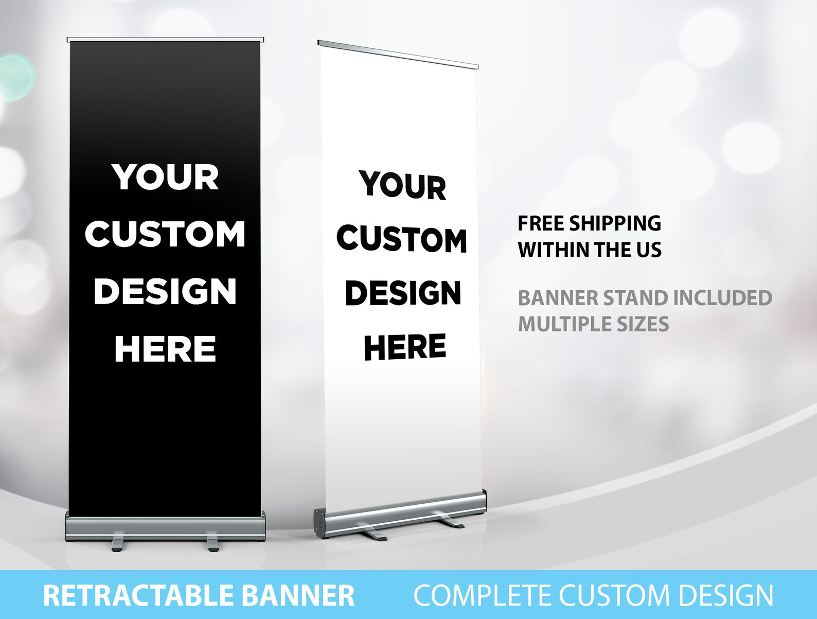 Retractable Banner Custom Roll up Banner Stand Logo Banner - Etsy