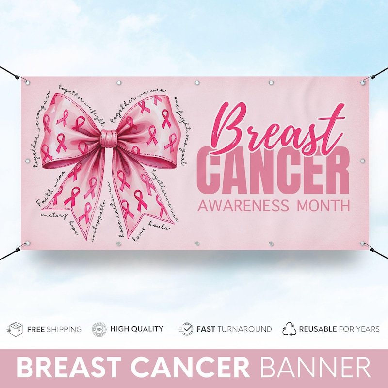 Breast Cancer Awareness Month Banner - Etsy