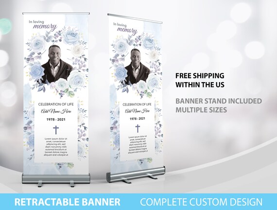 Retractable Banner Memorial Sign in Loving Memory Funeral | Etsy