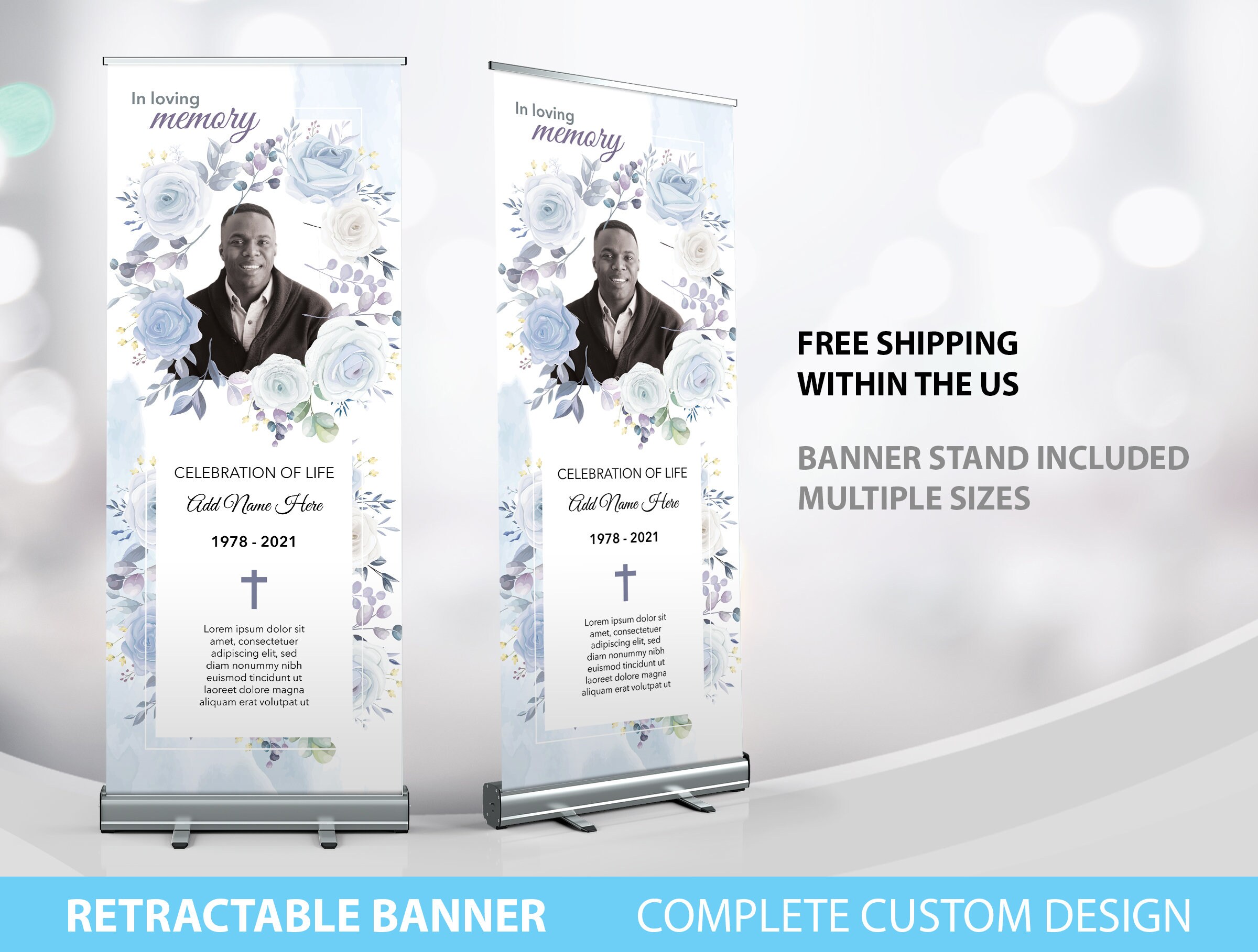 Retractable Banner Memorial Sign in Loving Memory Funeral | Etsy