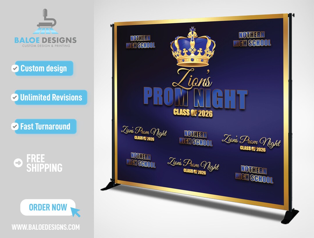 Prom Night, Graduation Prom Backdrop, Photo Prom Send off Backdrop ...