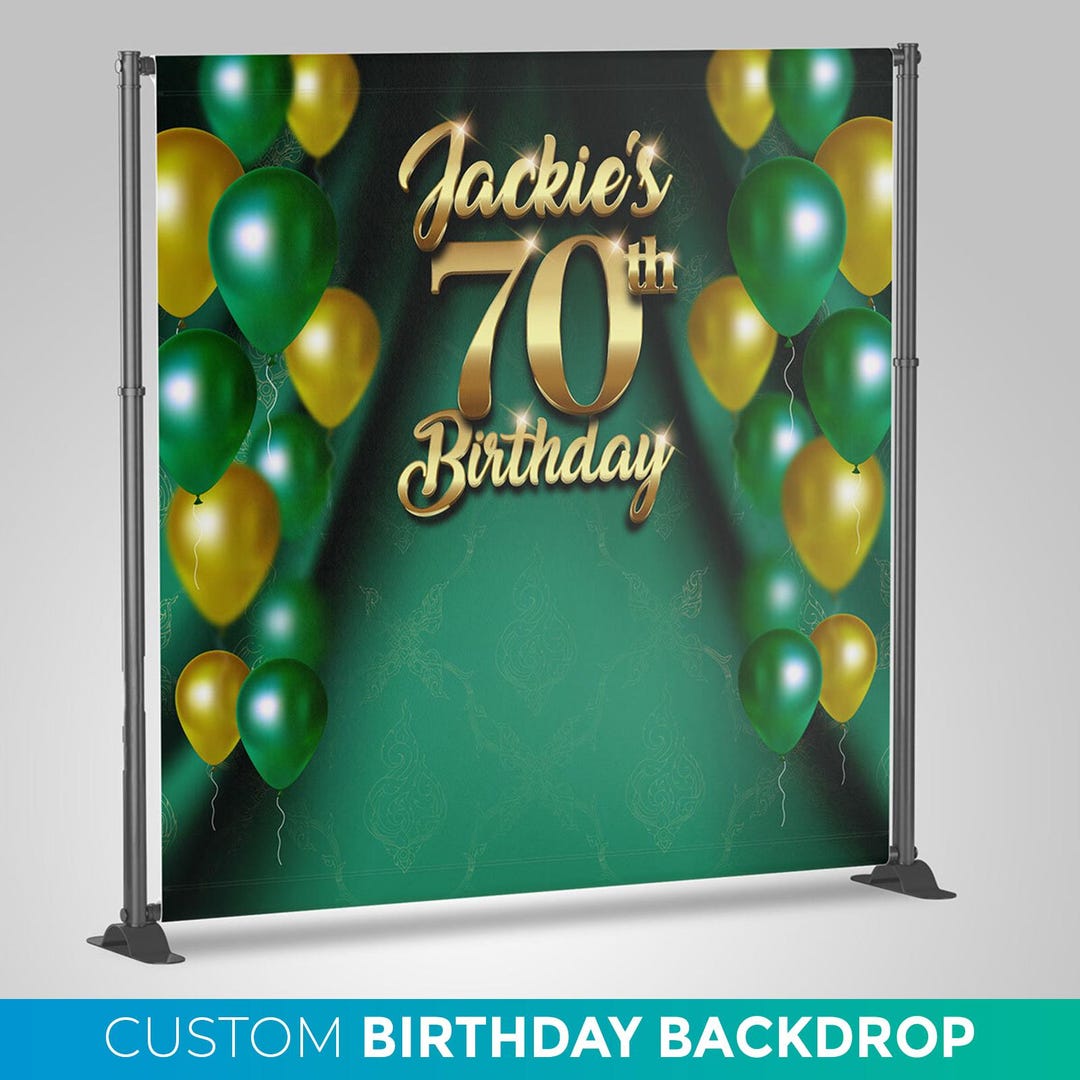 Custom Birthday Backdrop, Birthday Party Backdrop Banner, Personalized ...