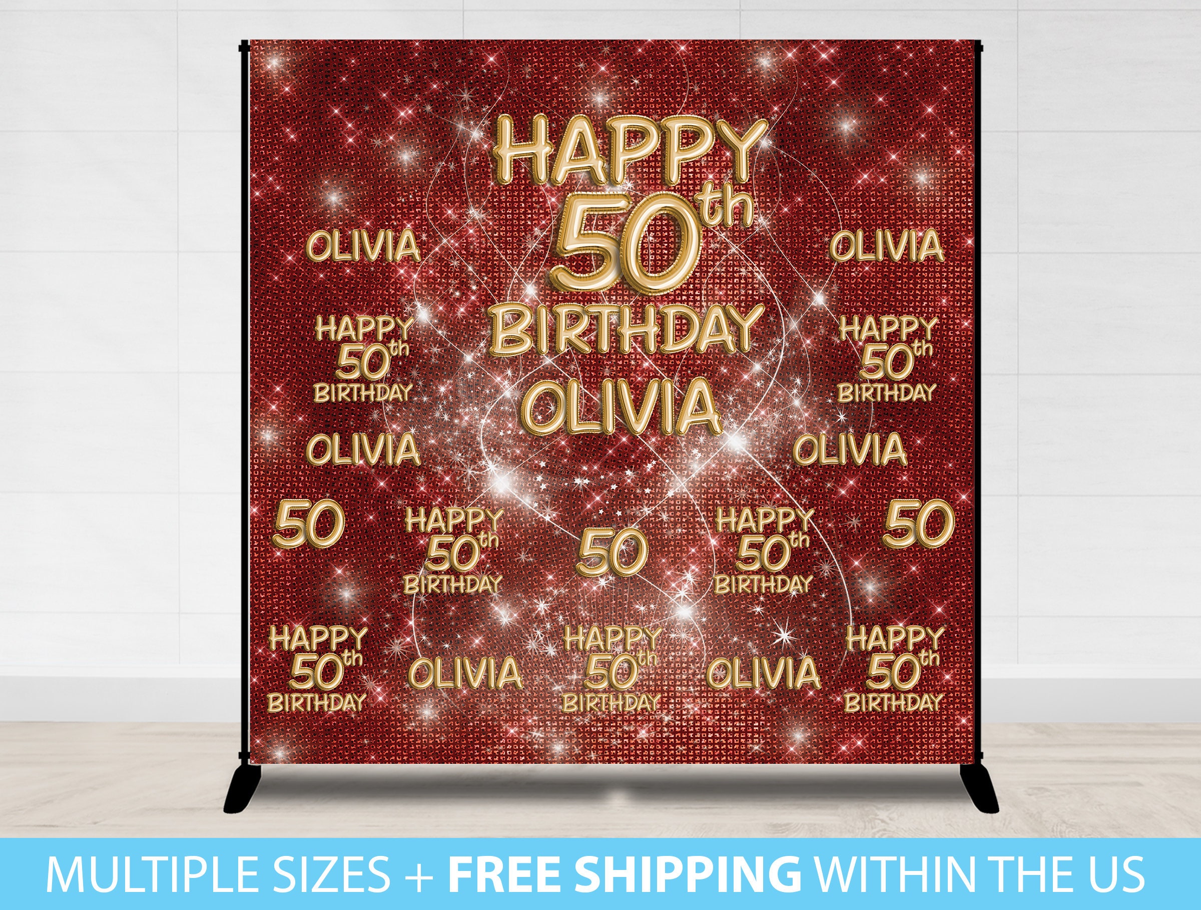 BIRTHDAY BANNER Birthday Step and Repeat Birthday Backdrop - Etsy
