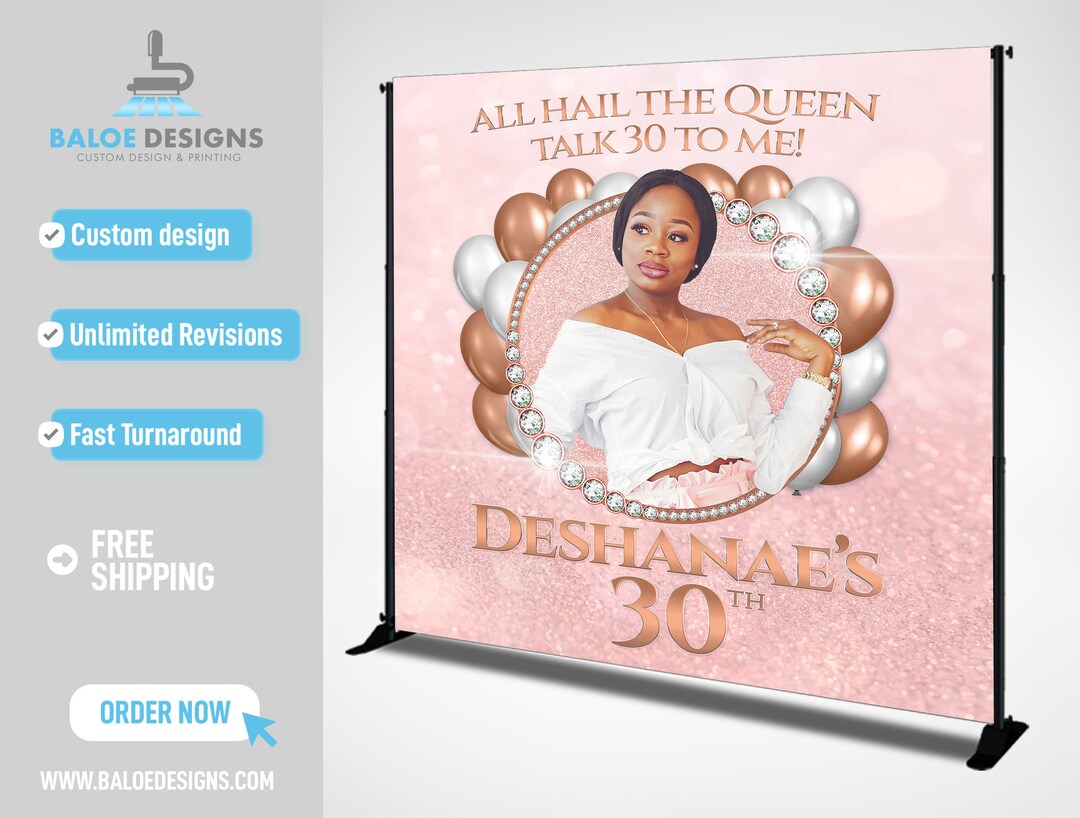 Printed Birthday Backdrop, Vinyl Birthday Banner Backdrop, Birthday ...