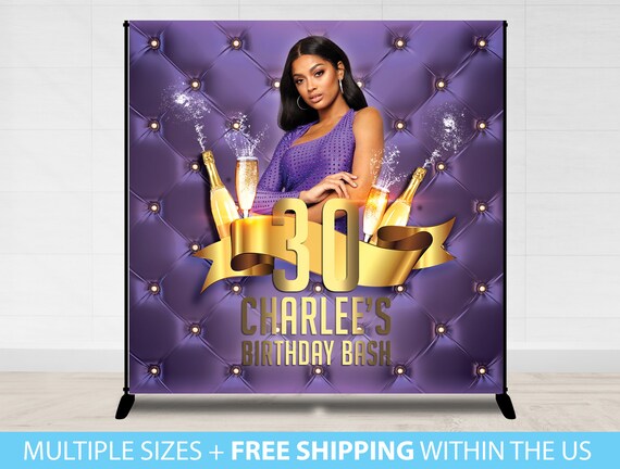 Custom Photo Birthday Backdrop Party Sparkle Birthday Party | Etsy