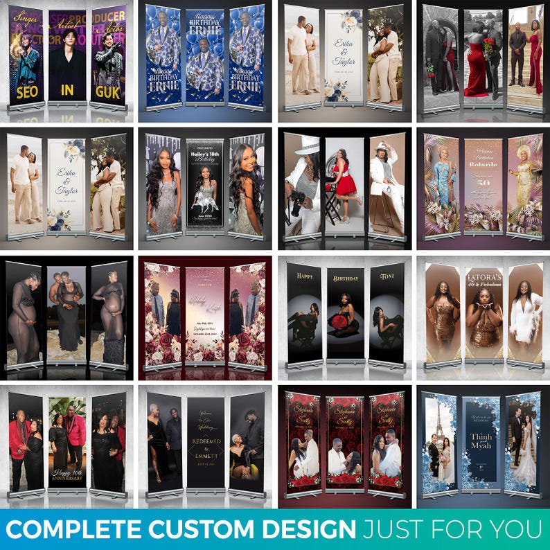 COMBO BANNER SET, 3 Retractable Banners, Custom Banners, Birthday Sweet ...