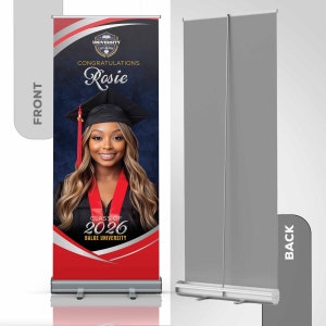Graduation Banner, Prom Banner, Custom Retractable Banner, Roll up ...