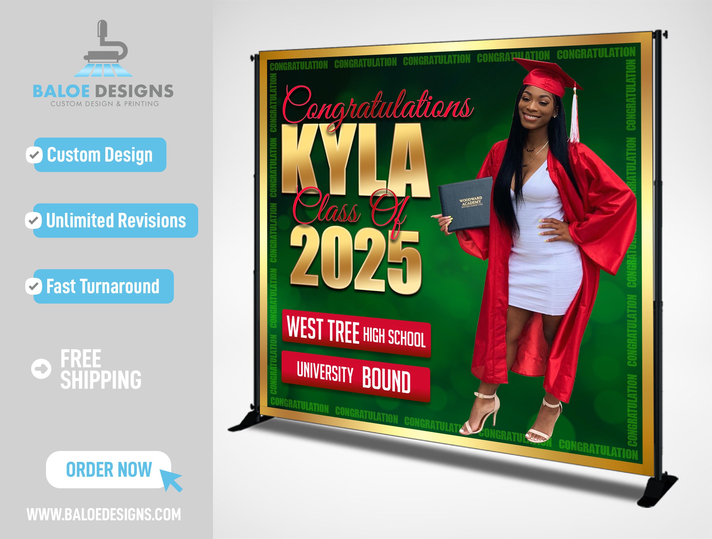 Graduation Backdrop Graduation Banner Graduation Party Prom - Etsy