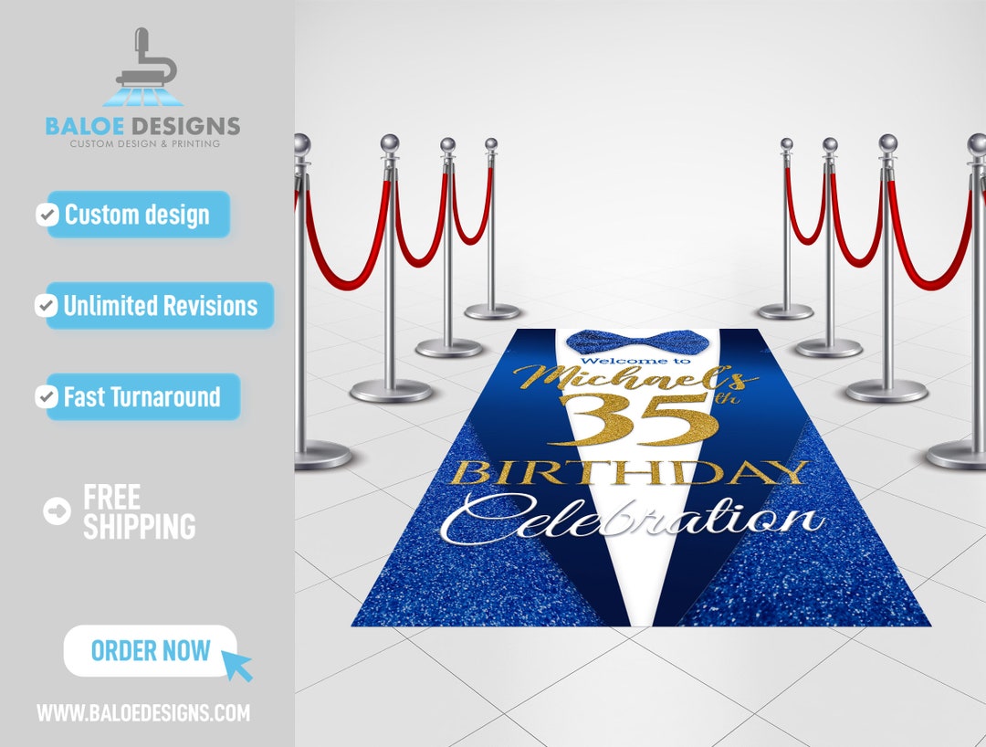 Custom Floor Runner, Aisle Runner, Custom Birthday Runner, Floor Decal ...