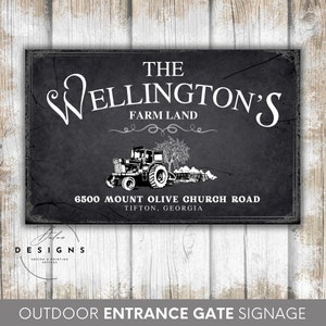 Custom Outdoor Entrance Sign, Gate Entrance Address Sign, House Plaque ...
