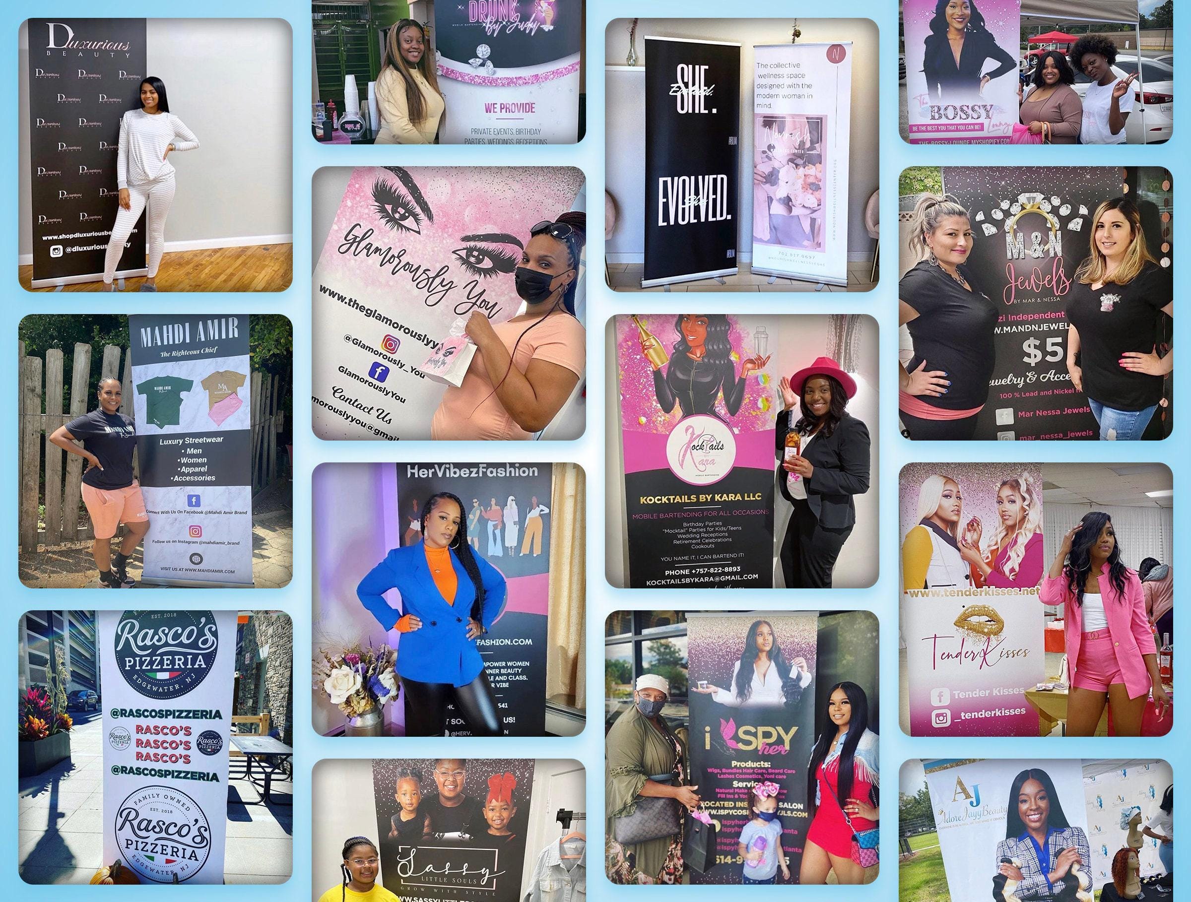Retractable Banner, Custom Business Logo Banner Stand, Pop up Shop ...