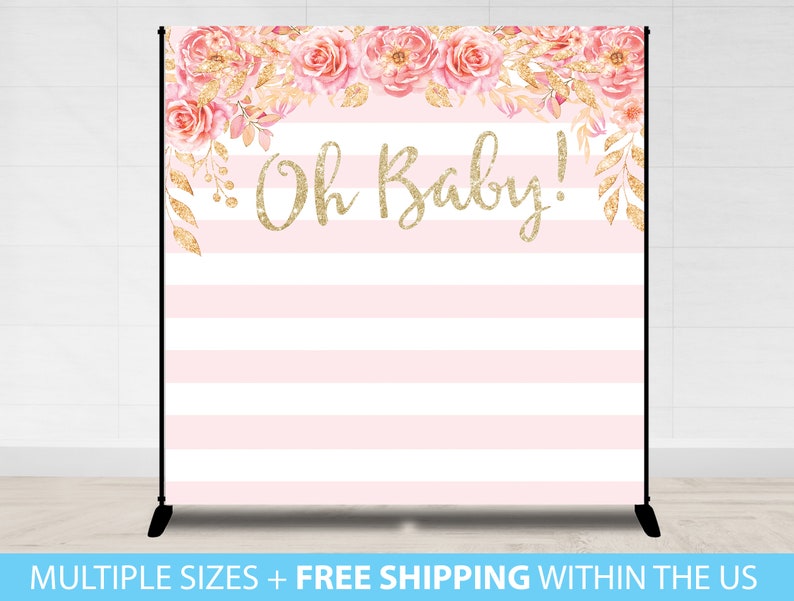 Oh Baby Backdrop Banner Baby Shower Oh Baby It's a - Etsy