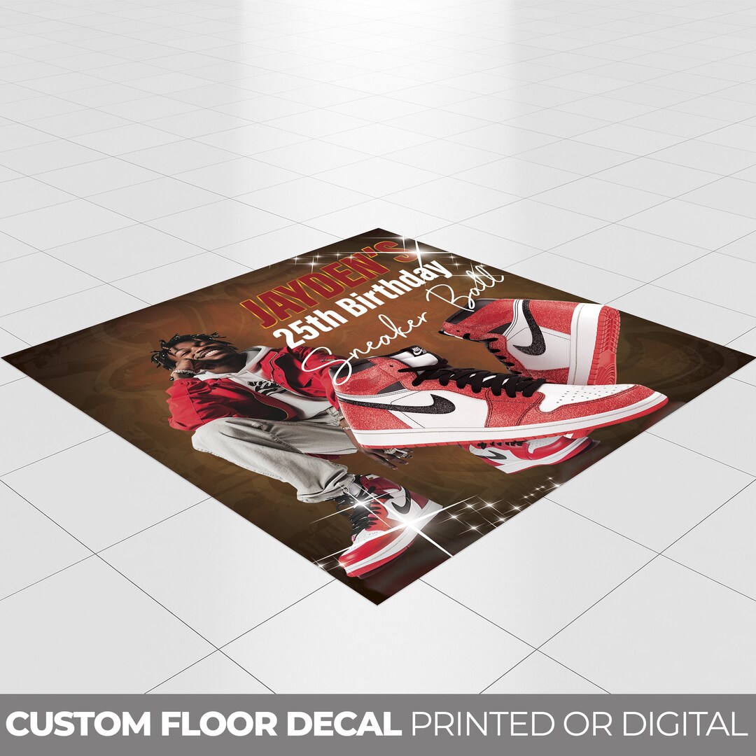 Sneaker Ball Floor Decal, Adhesive Decal, Custom Floor Sneaker Ball ...