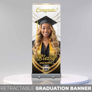 Graduation Banner, Prom Banner, Custom Retractable Banner, Roll up ...