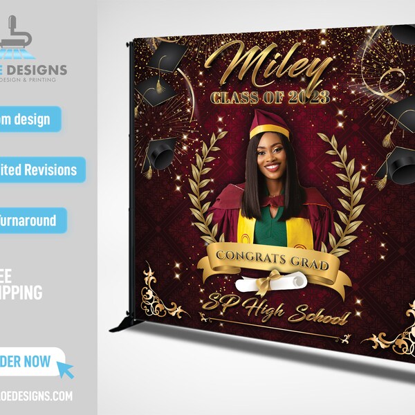 Custom Graduation Backdrop - Etsy