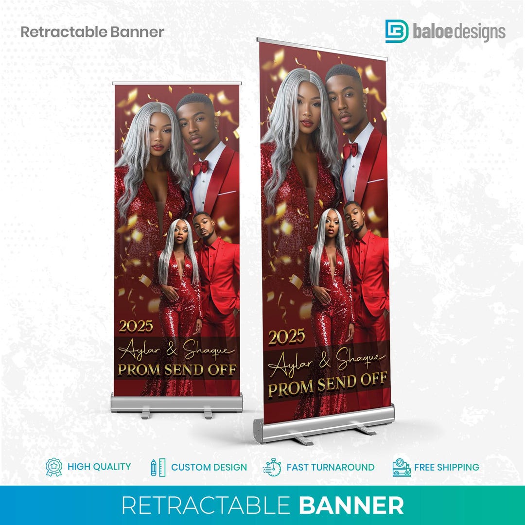Prom Send off Banner, Custom Prom Welcome Sign, Retractable Banner ...