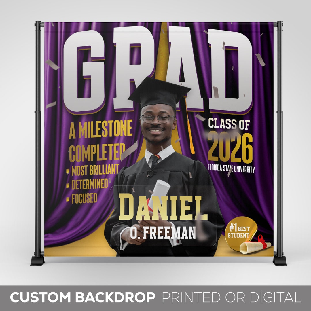 Graduation Backdrop, Custom Magazine Backdrop Banner, Personalized ...