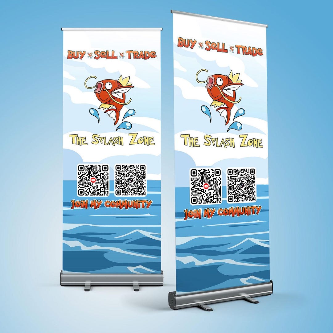Trading Cards Banner, Buy Sell Trade Retractable Banner, Card Traders ...