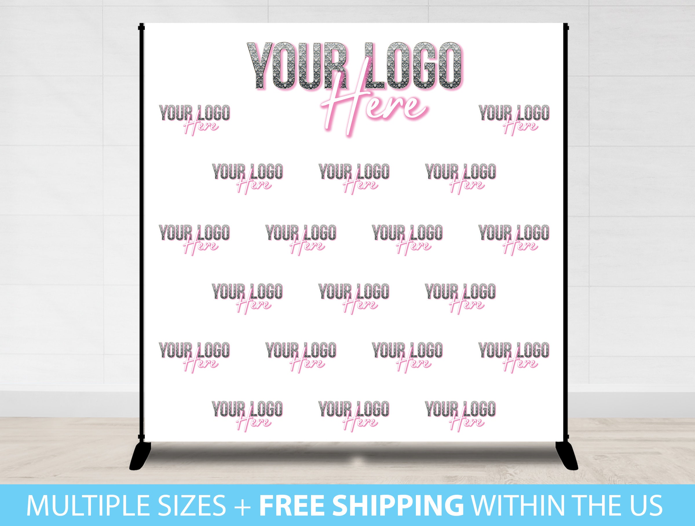 Custom Logo Backdrop Banner Business Banner Step and Repeat - Etsy