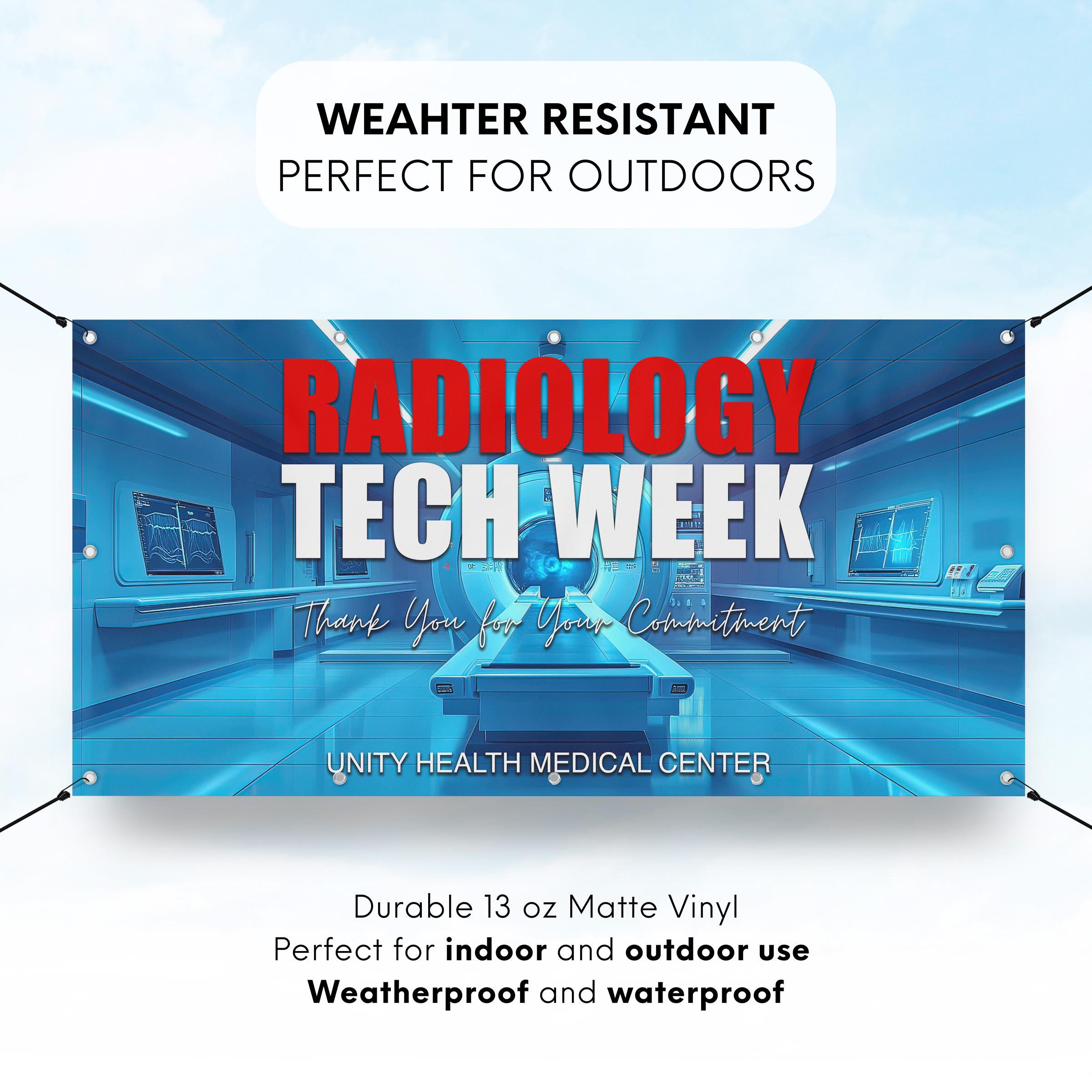 Radiology Tech Week Custom Banner, RAD Tech Week Sign, Medical Decor ...