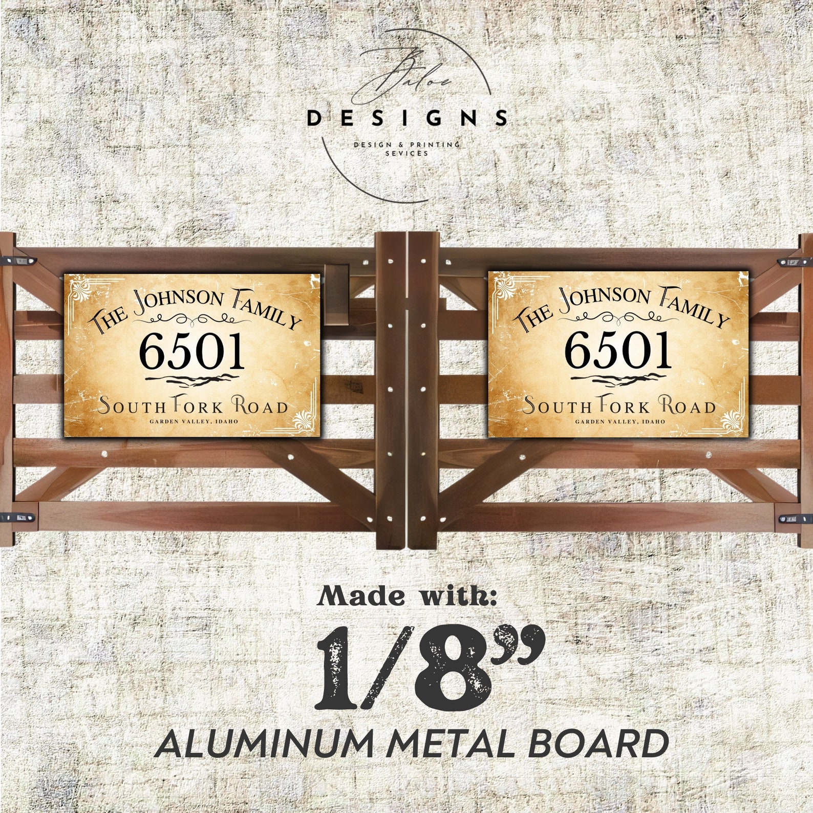 Custom Outdoor Entrance Sign, Gate Entrance Address Sign, House Plaque ...