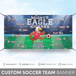 Soccer Team Custom Banner, Any Team Name or Sport, Custom Soccer ...