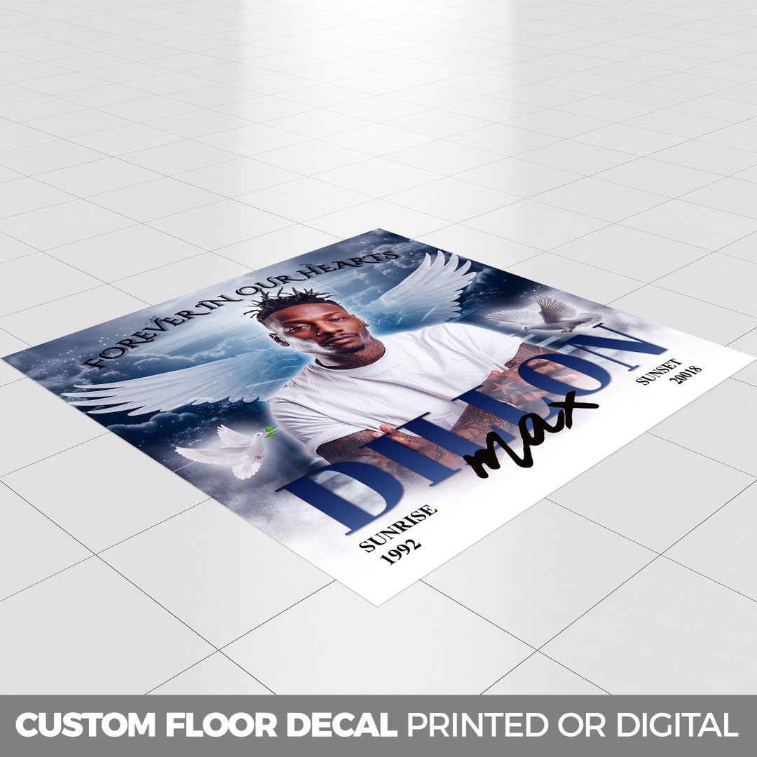 Memorial Floor Decal, in Loving Memory Adhesive Floor Banner, Repass ...