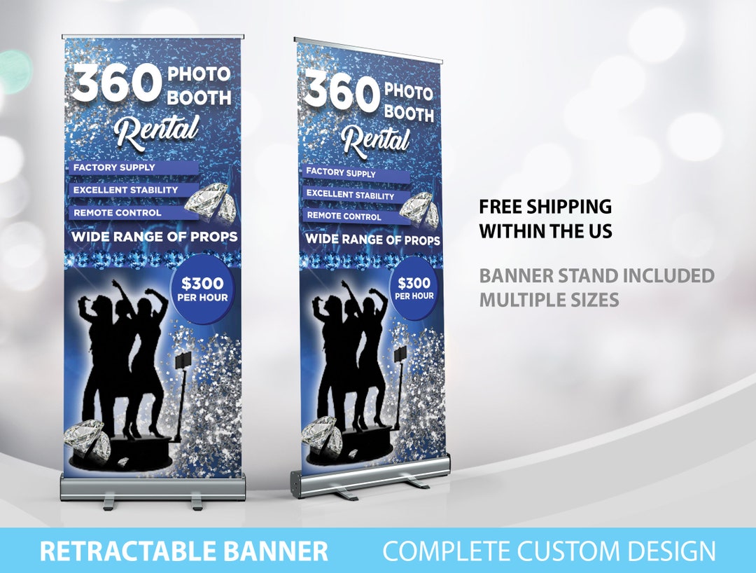 Retractable Banner, Business Banner, 360 Photo Booth Small Business ...