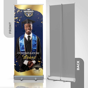 Graduation Banner, Prom Banner, Custom Retractable Banner, Roll up ...