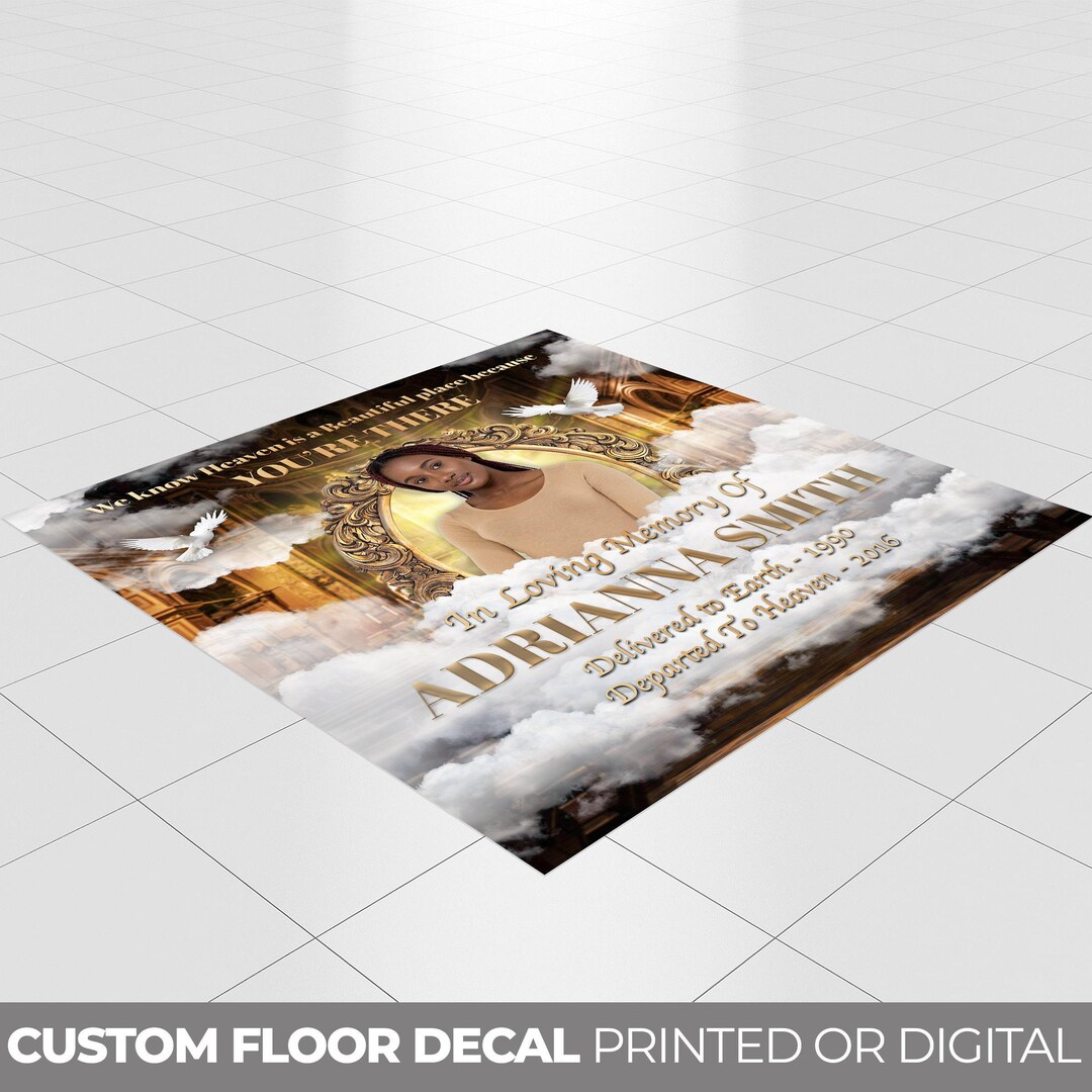 Memorial Floor Decal, in Loving Memory Adhesive Floor Banner, Repass ...