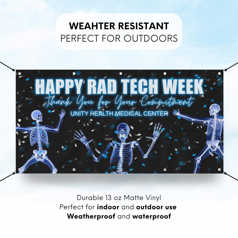 Radiology Tech Week Custom Banner, RAD Tech Week Sign, Medical Decor ...