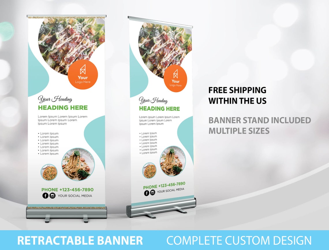 Retractable Banner Restaurant Banner Restaurant Food Display - Etsy