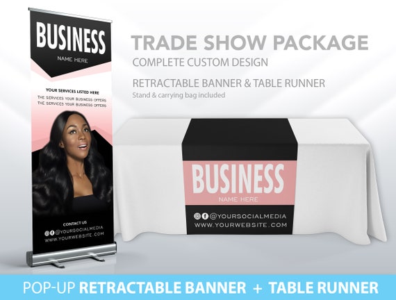 Custom Retractable Banner Table Runner Pop up Shop Pop up - Etsy