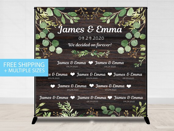 Step and Repeat Wedding Rustic Backdrop Wood Step and | Etsy