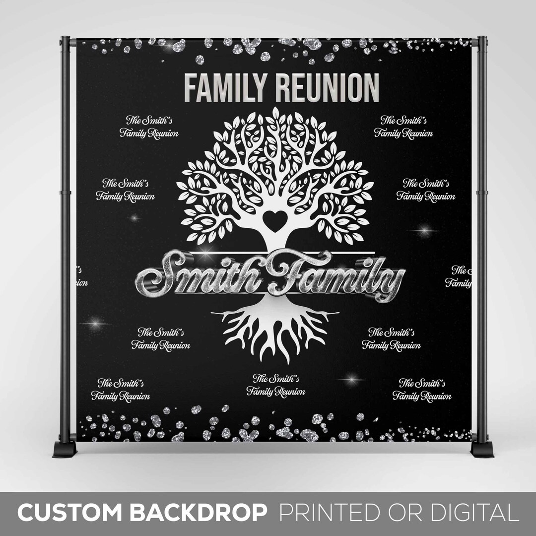 Family Reunion Backdrop, Custom Family Tree Backdrop Banner ...