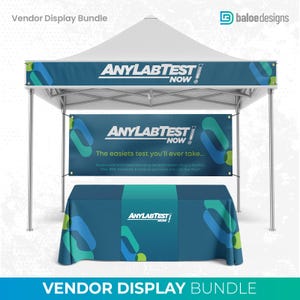 Personalized Booth Banner & Table Runner Set, 3 Custom Banners With ...