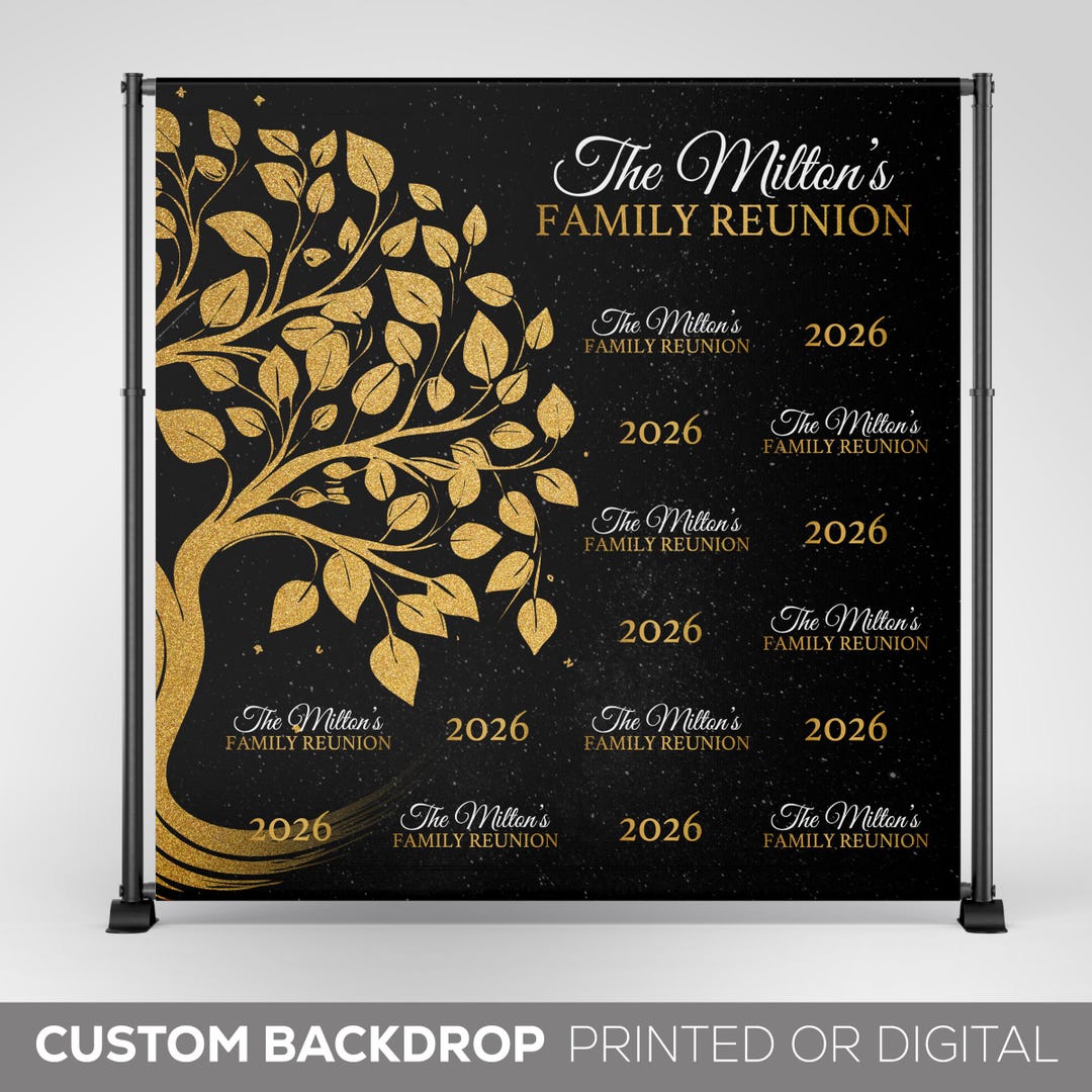 Family Reunion Backdrop, Custom Family Tree Backdrop Banner ...