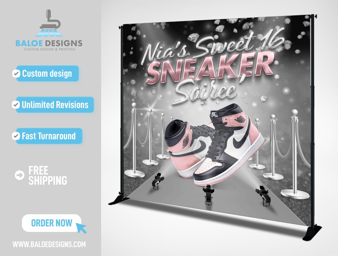 Sneaker Ball Backdrop, Sneakerball Banner, Sneaker Ball Gala Birthday ...
