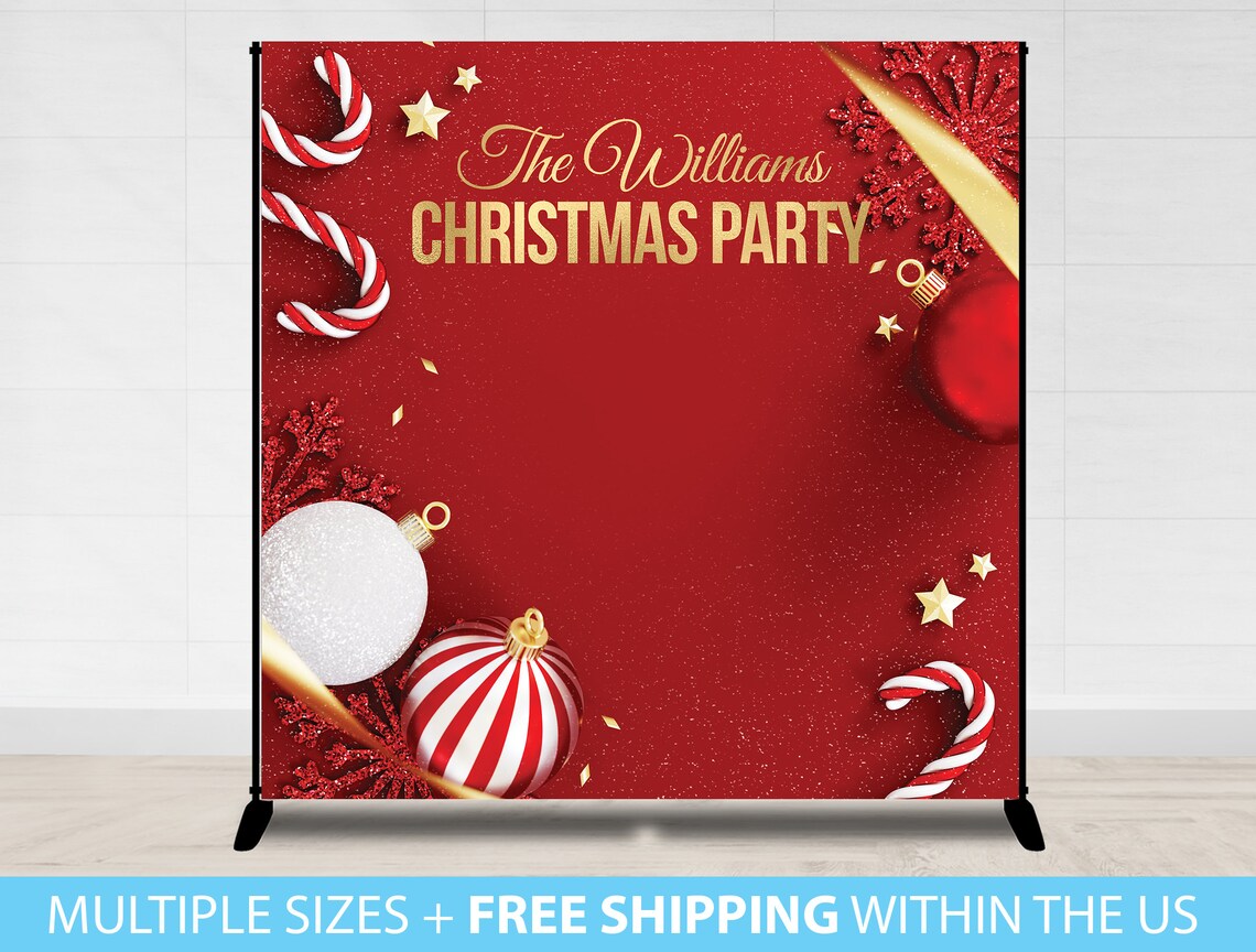 Christmas Party Backdrop Christmas Step and Repeat Merry - Etsy