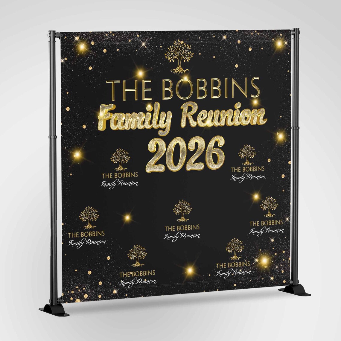 Backdrop + Floor Decal, Family Reunion, Custom Family Tree Backdrop ...