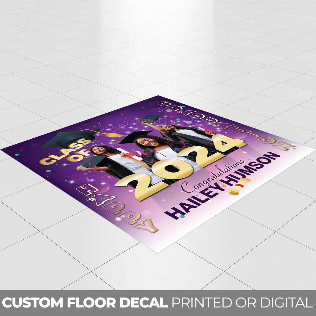 Graduation Floor Decal, Magazine Class of 2024 Sign, Graduation ...