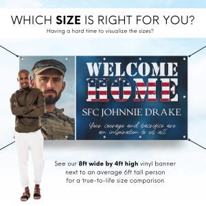 Welcome Home Military Banner, Custom Military Banner, Deployment ...